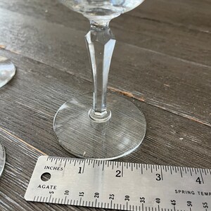 Libbey Glass Co. Vintage Candlelight Etched 7" Stemmed Wine Glasses - Etsy
