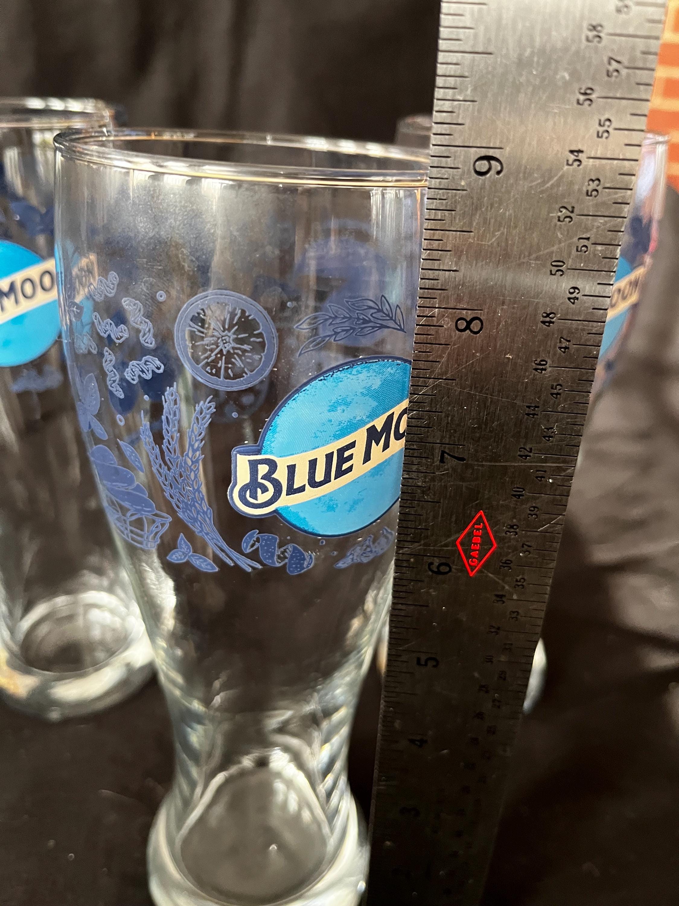 Blue Moon "salute-cheers" Tallboy Beer Glass 9” Pilsner-20oz (set of 3) Rare - Etsy