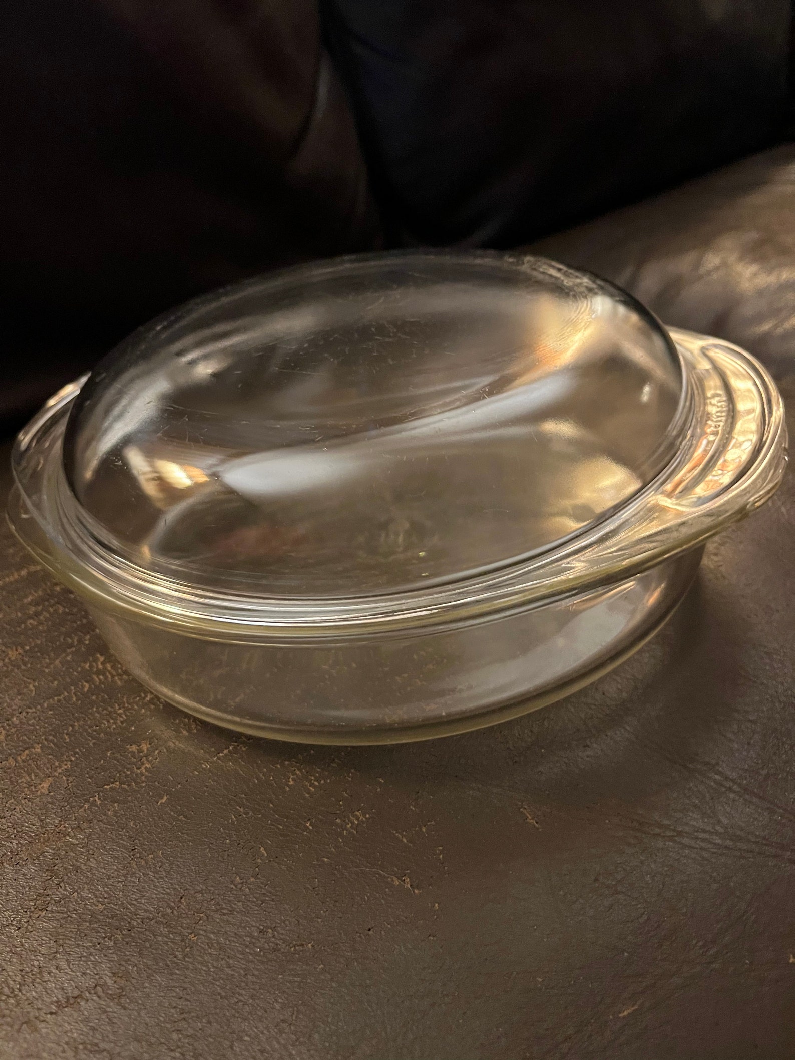 Pyrex Clear Vintage 8 1/4 “casserole Dish #221 With Rare Back Stamp ...