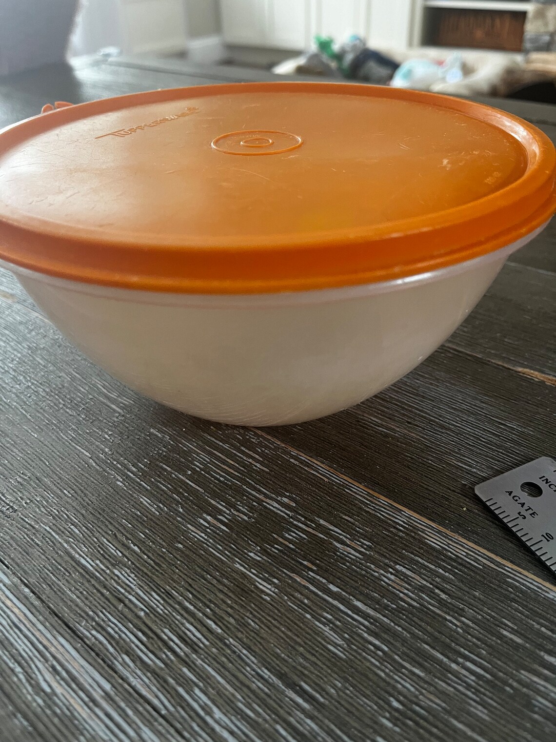 Tupperware Vintage Bowl Set, 235-21 Clear Bowl, & Orange Harvest Lid ...
