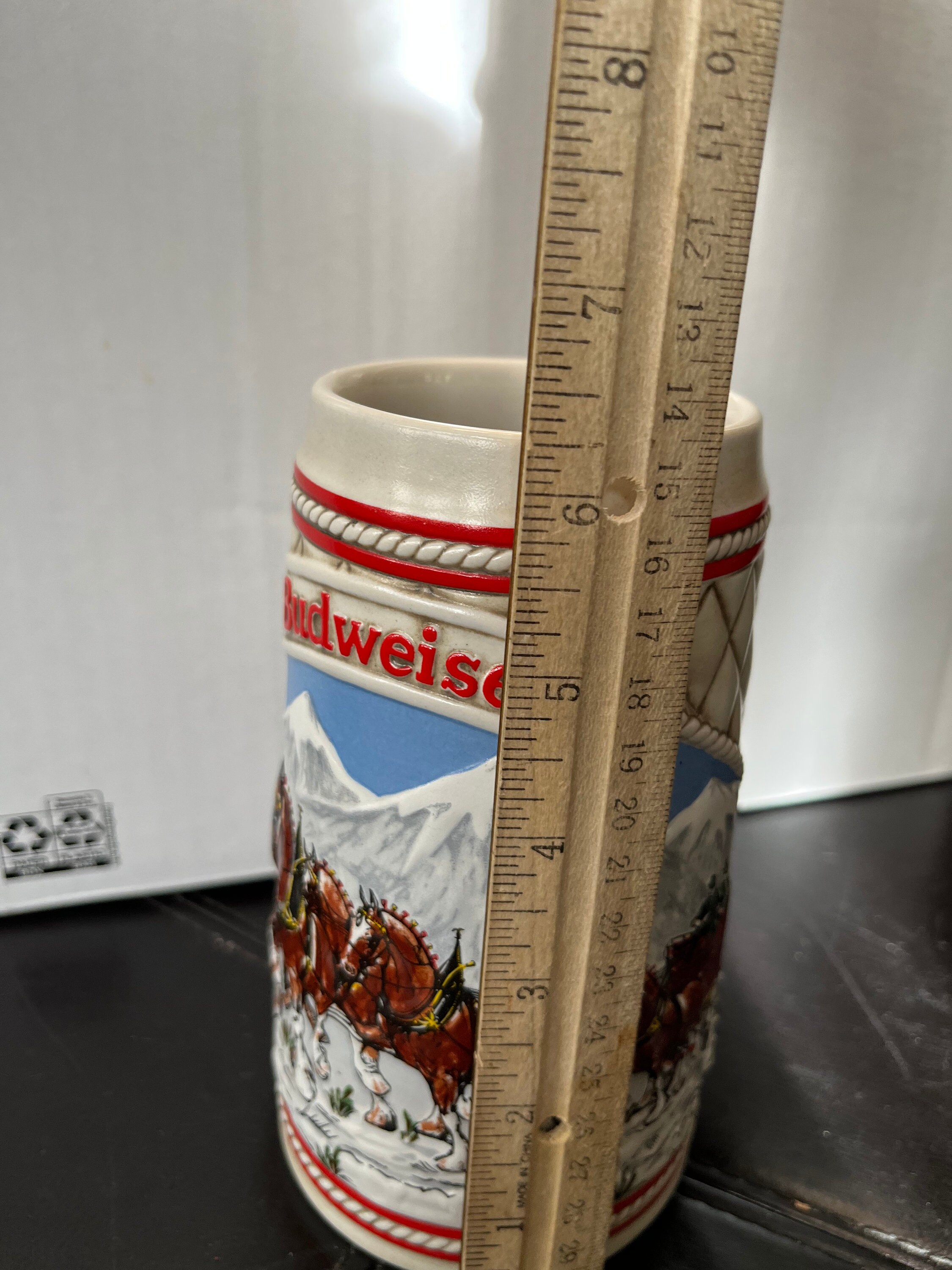 Budweiser Ceramarte "a" Series Beer Stein Clydesdales Holiday Winter ...