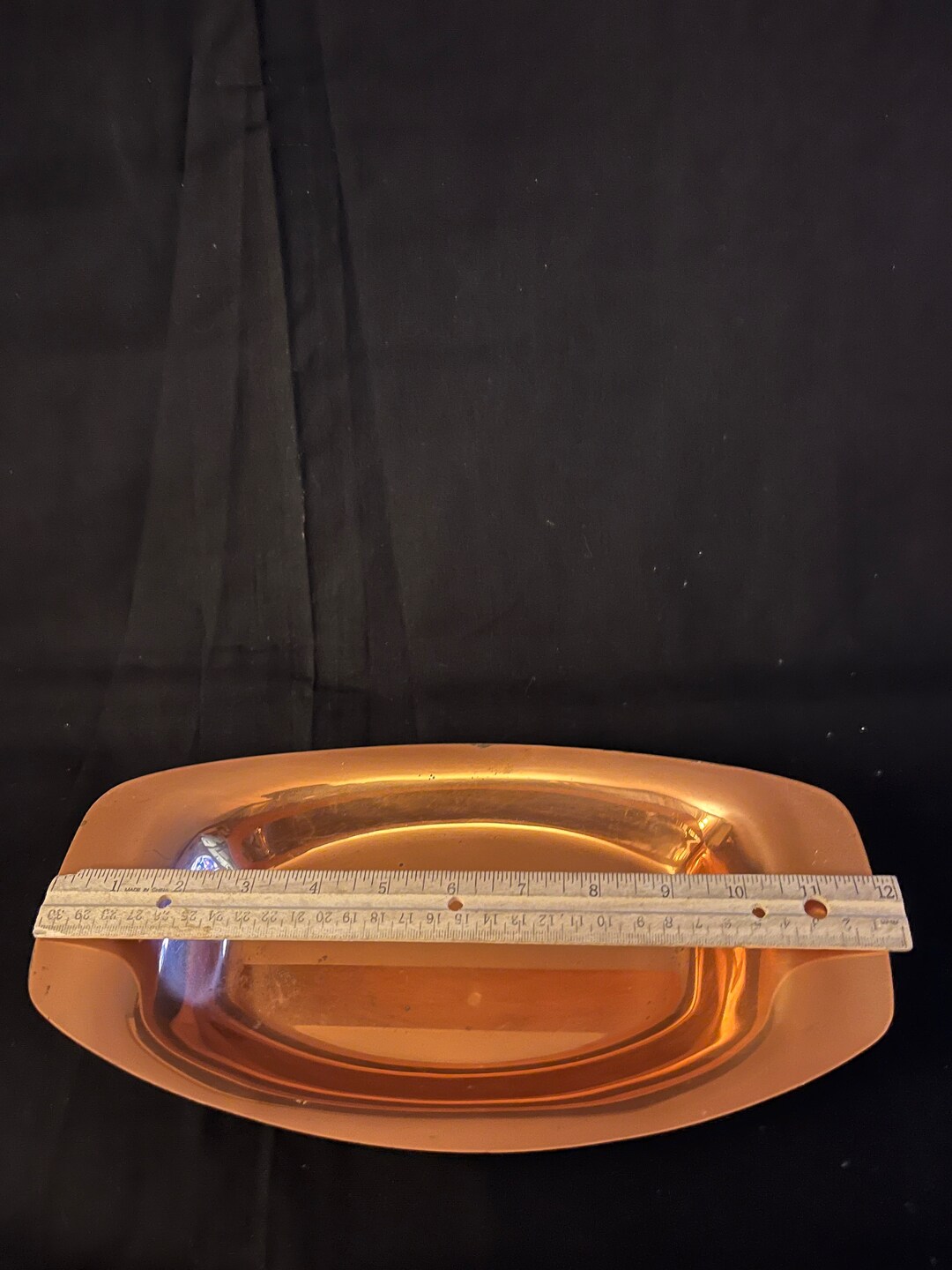COPPER MCM Vintage Metal Rectangle Serving Tray-12 in X 6.5 - Etsy