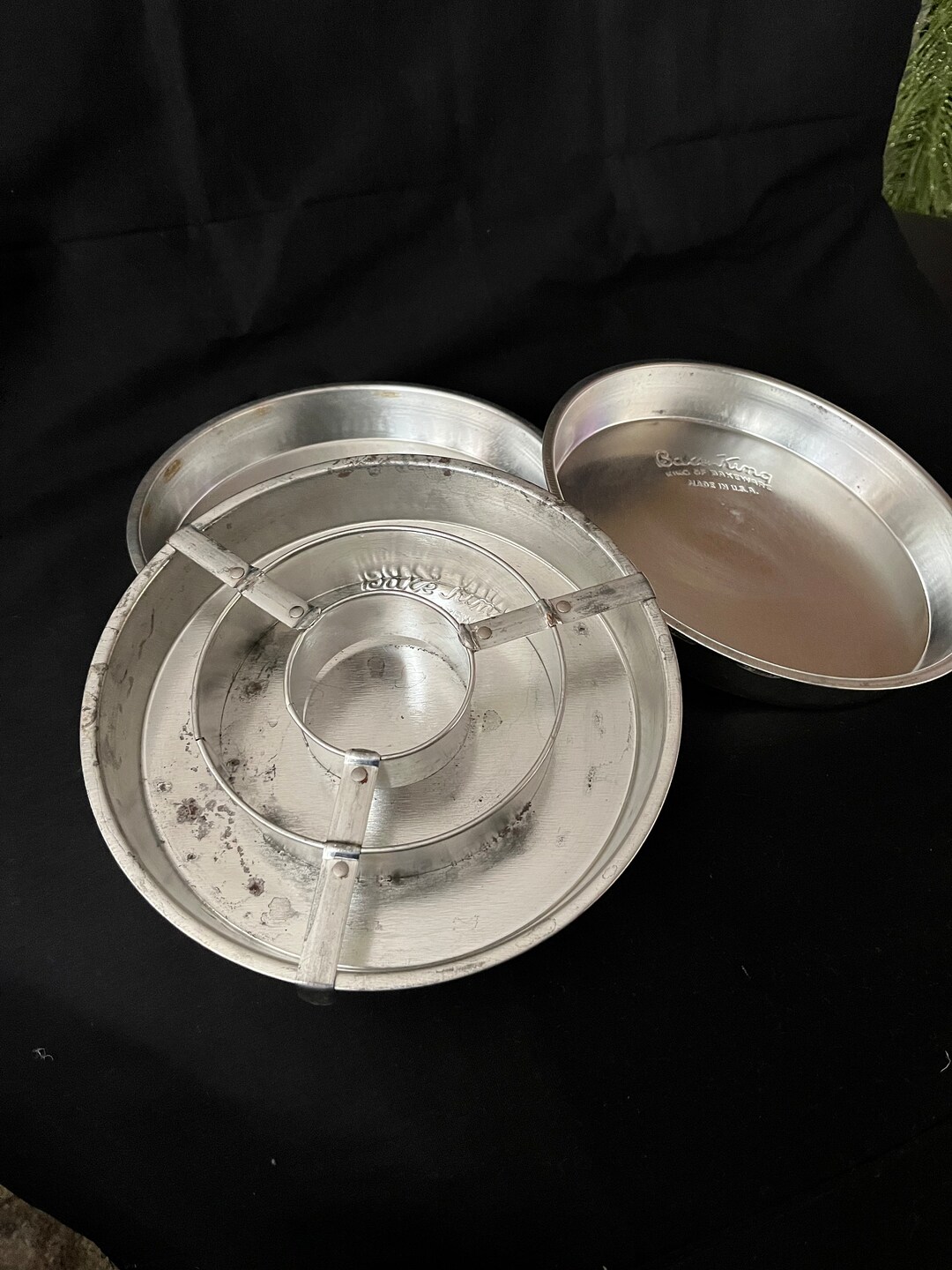Bake King Vintage Checkered Marble Cake Pan Set, 8 1/4”x 1 1/4”- 3 Pans ...
