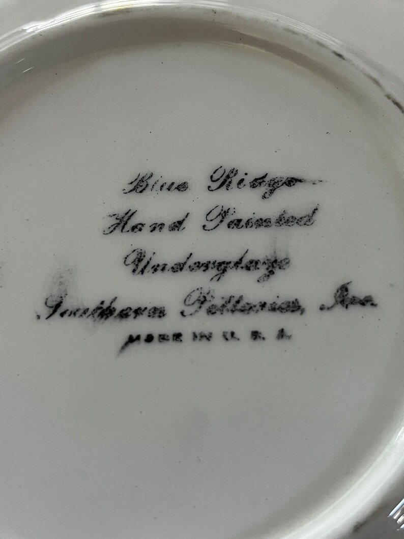 Blue Ridge Pottery-dessert Plates 6.25 Red Flowers - Etsy