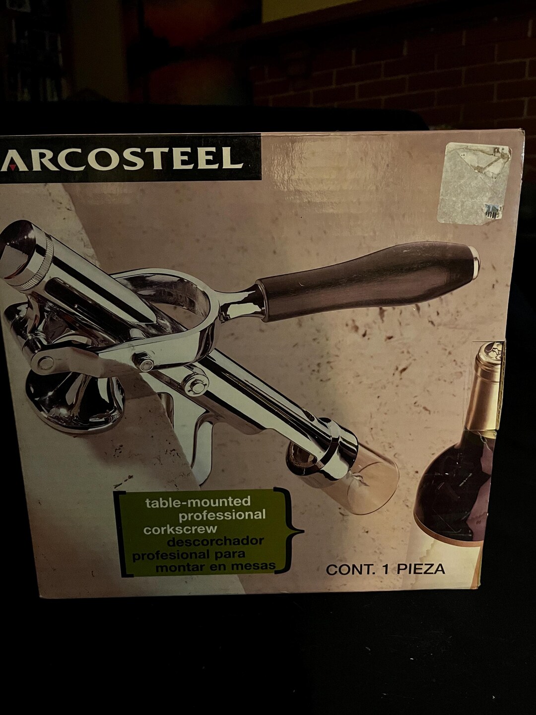 Arcosteel Professional Countertop-table Mount Corkscrew Wine/bottle ...