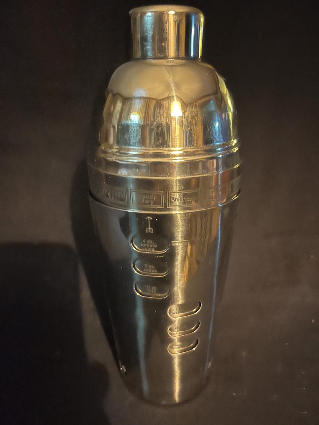 Large Silver-4 Pc-dial-a Drink Art Deco-stainless Steel Cocktail Mixer ...