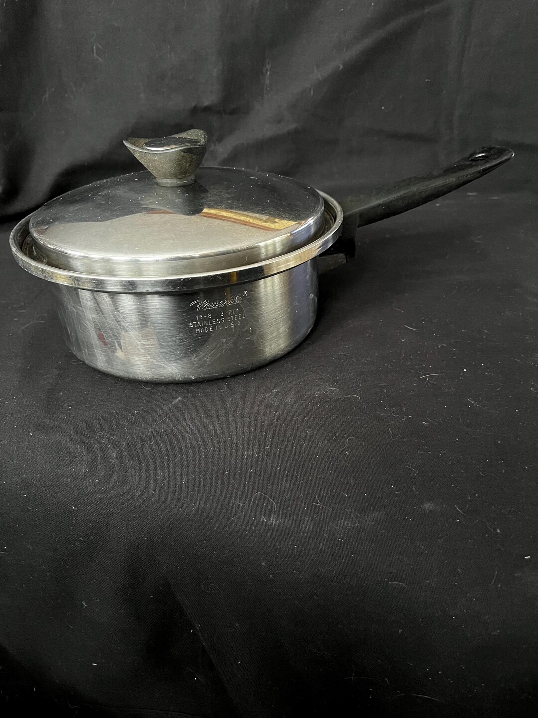 Flavorite-stainless Steel 18-8 #3 Ply Saucepan W/ Lid-usa - Etsy