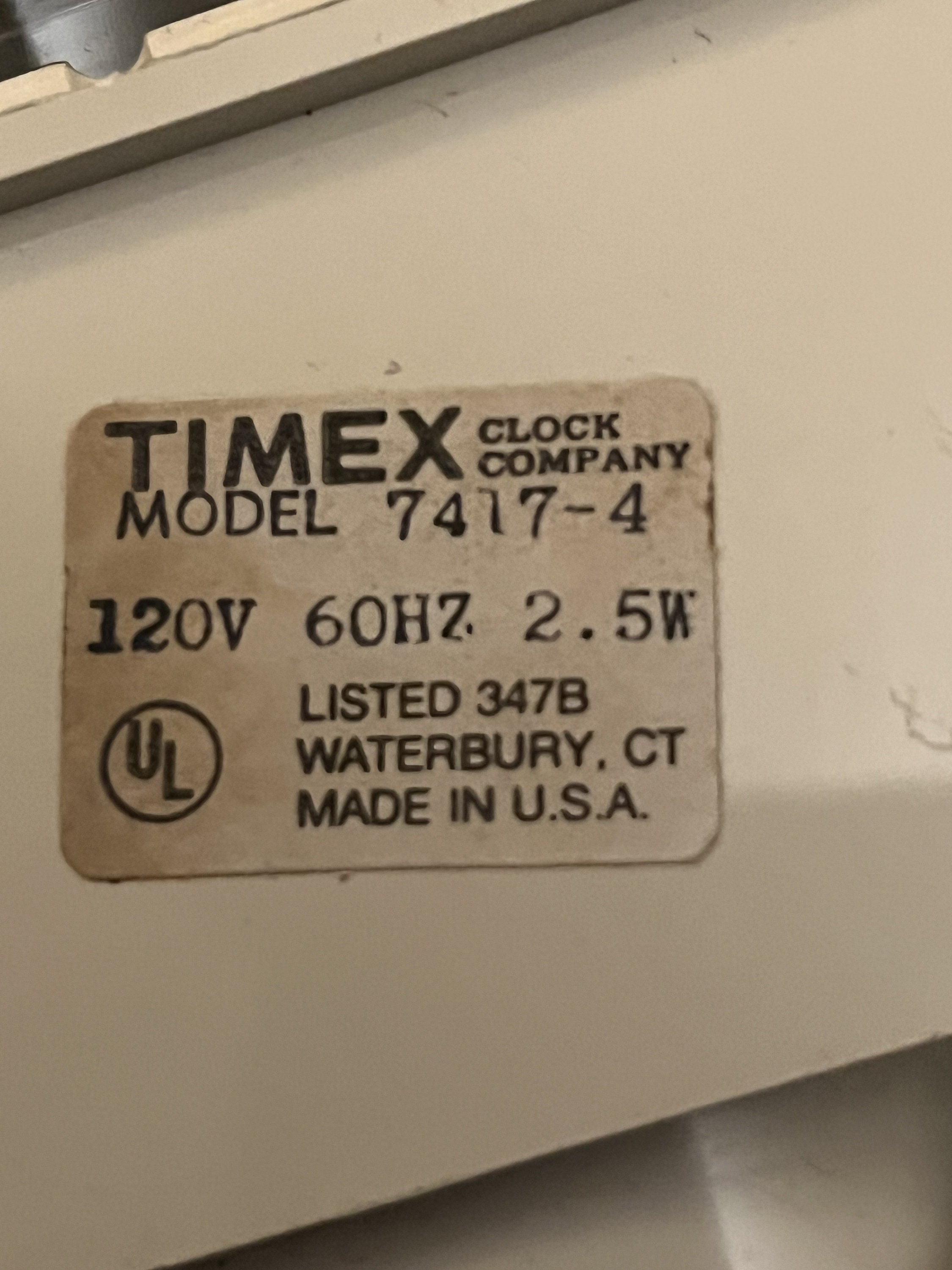 Timex Alarm Clock 1970s Vintage Model 7417-4 Brown/cream - Etsy