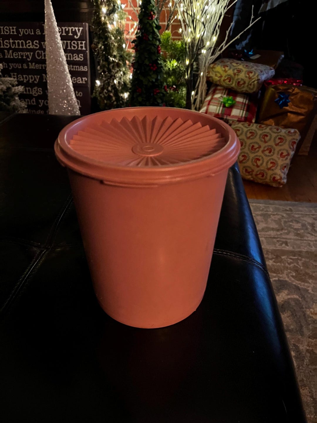 Tupperware-vintage-servalier-dusty Rose/mauve Pink Canister W/lid 809-5 ...