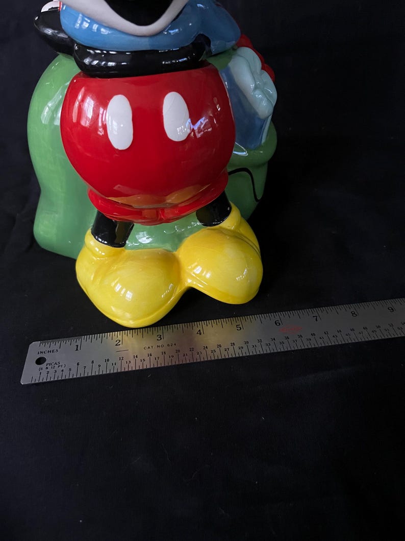 DISNEY Cookie Jar-mickey Mouse W/christmas Gift Bag + Presents-jcpenney ...