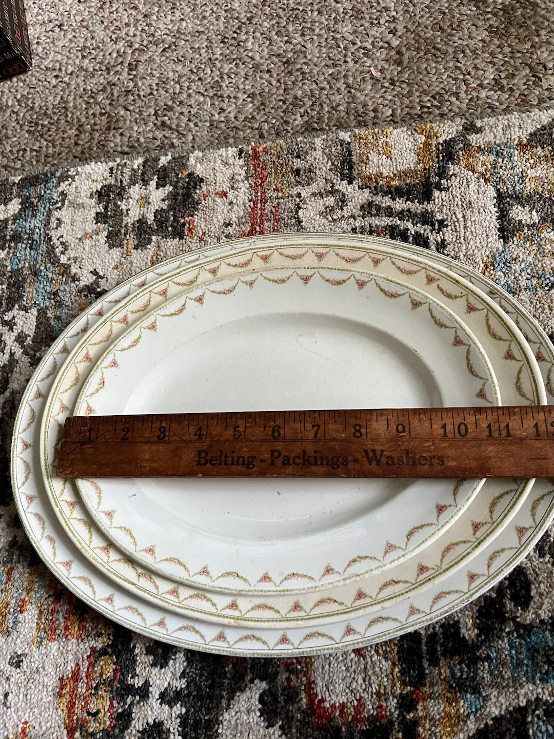Set of 3-ANTIQUE MERCER China Serving Platters-semi-vitreous - Etsy