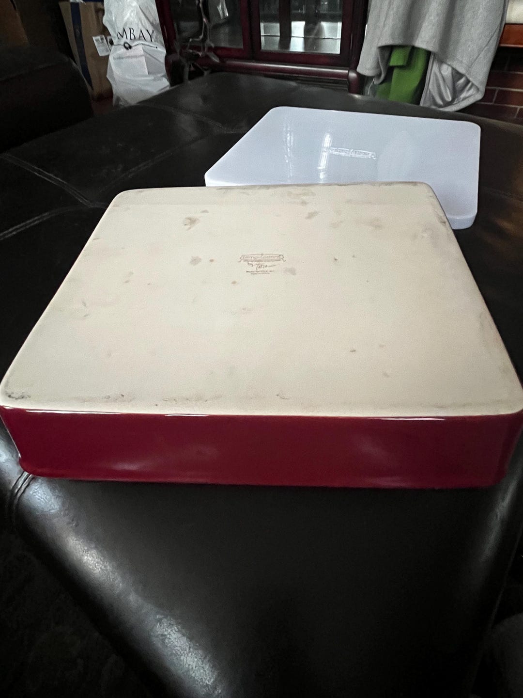 Temp-tations Presentable Ovenware-casserole/baking Dish-burgundy W/lid ...