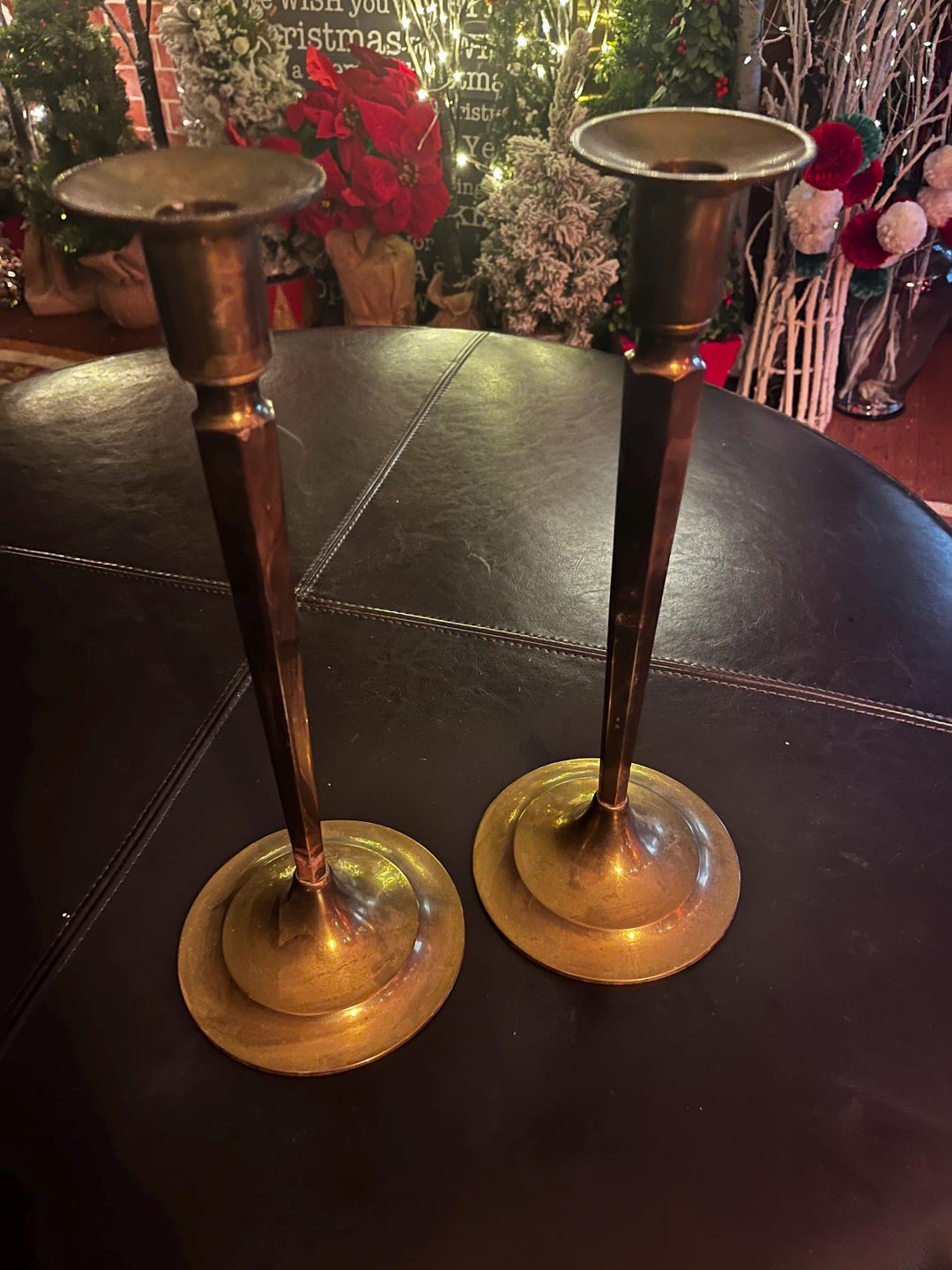 Brass Candlesticks-set of 2- Tall & Heavy-dining/living Room-beautiful ...