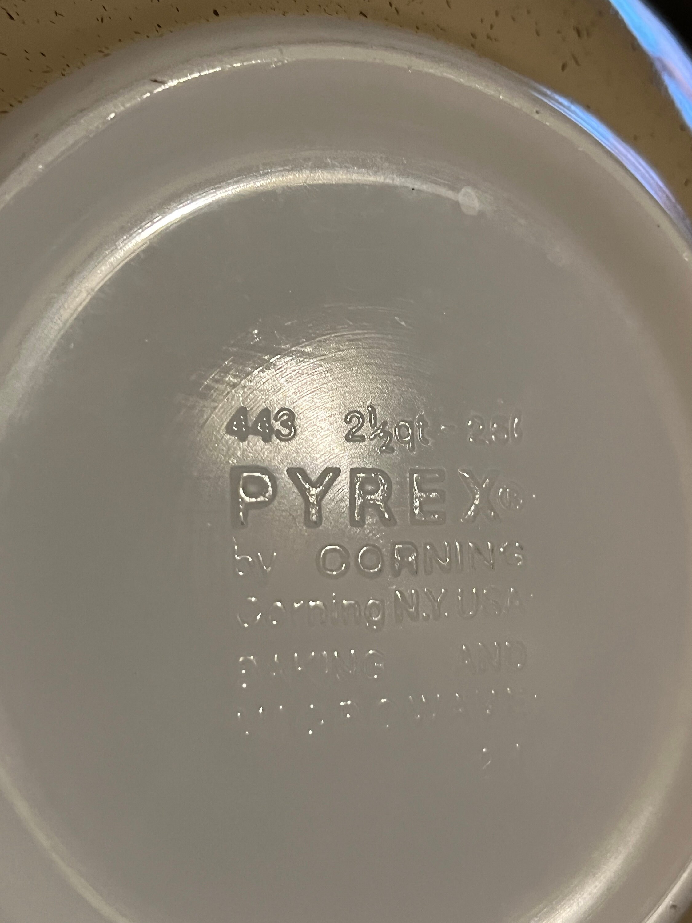 Pyrex Vintage Blue & Beige 443 Mixing Bowl 2 1/2 Qt-ovenware - Etsy