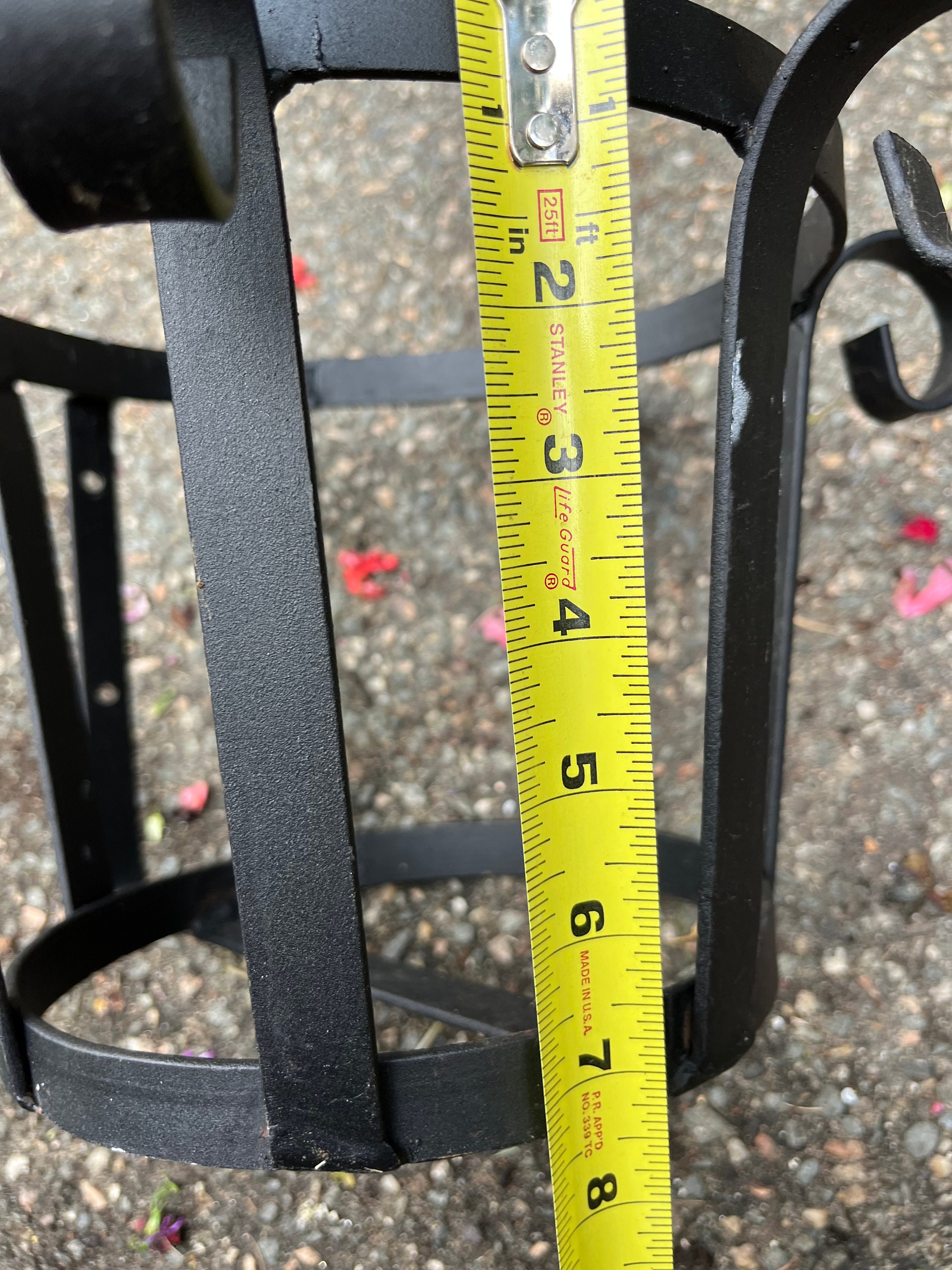 Large Wrought Iron Pot Holders With Flat Attachment Holds 6 Pot 12x10 ...