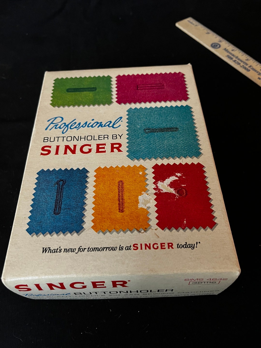 Singer Professional Buttonholer-vintage W/box for Slant Needle Zig Zag ...