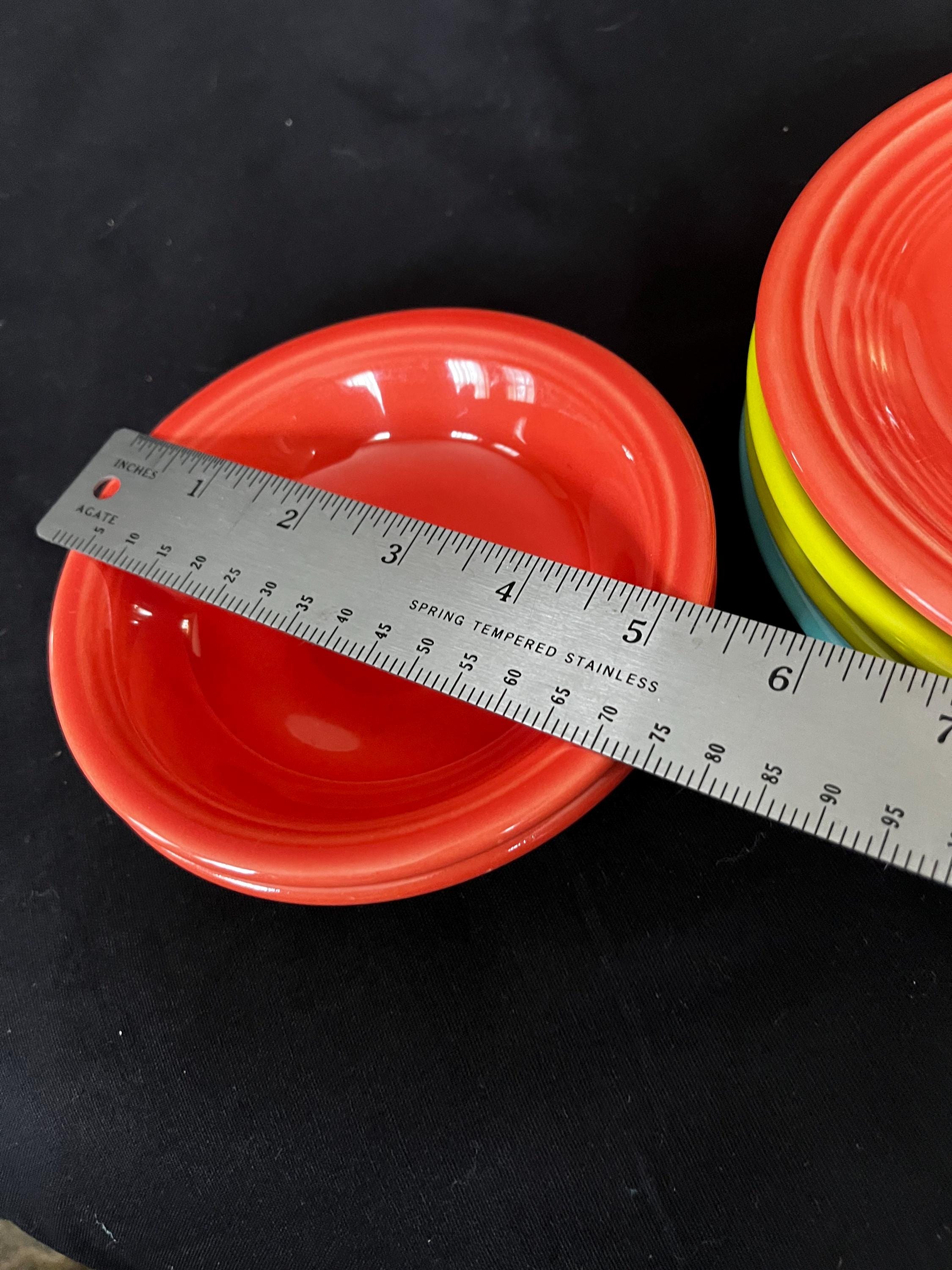 Fiesta Ware-bread Plates + Dessert Bowls-poppy, Lemongrass, & Turquoise ...