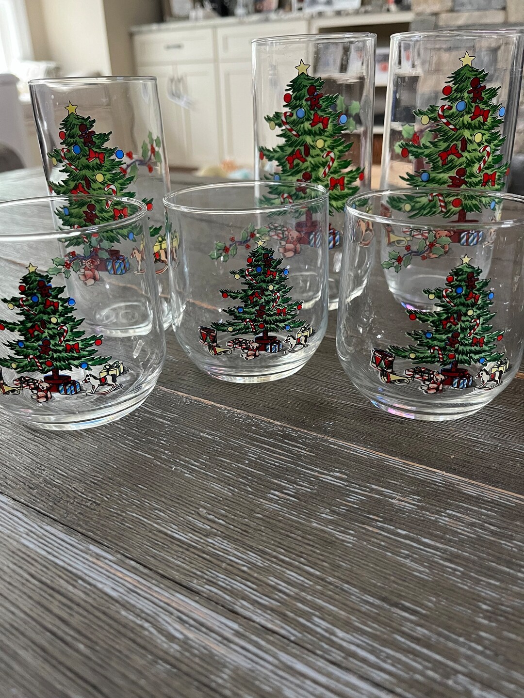 Luminarc Vintage NOEL 6 Pc Christmas Barware Set-assort Size Glasses - Etsy