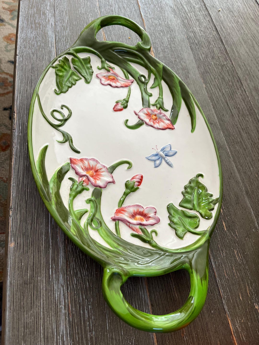 Temptations by Tara-dragonfly Platter-18x10-double Handles-presentable ...