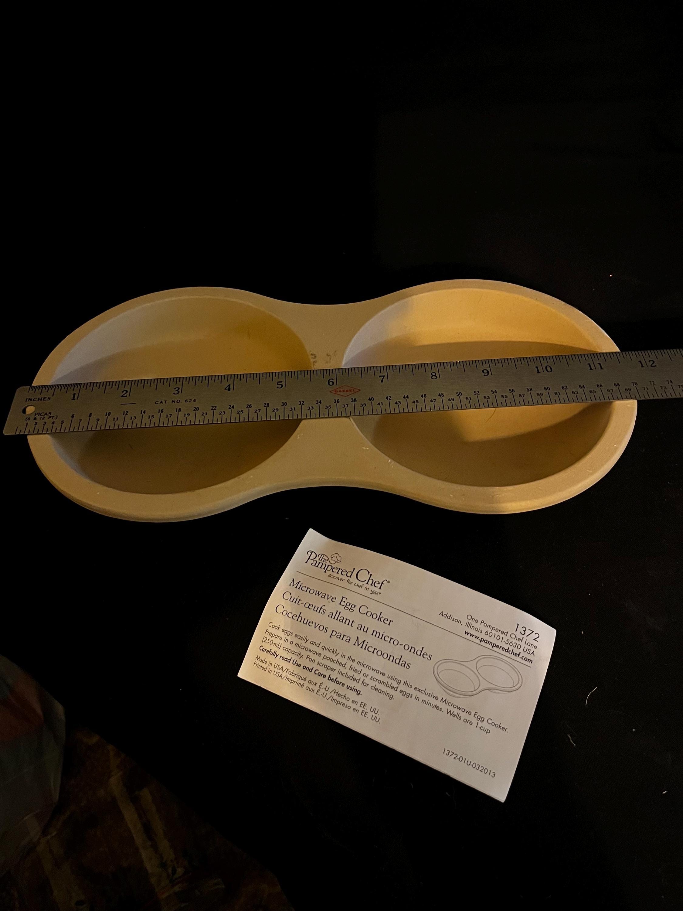 Pampered Chef-stoneware-double Egg Cooker-retired - Etsy