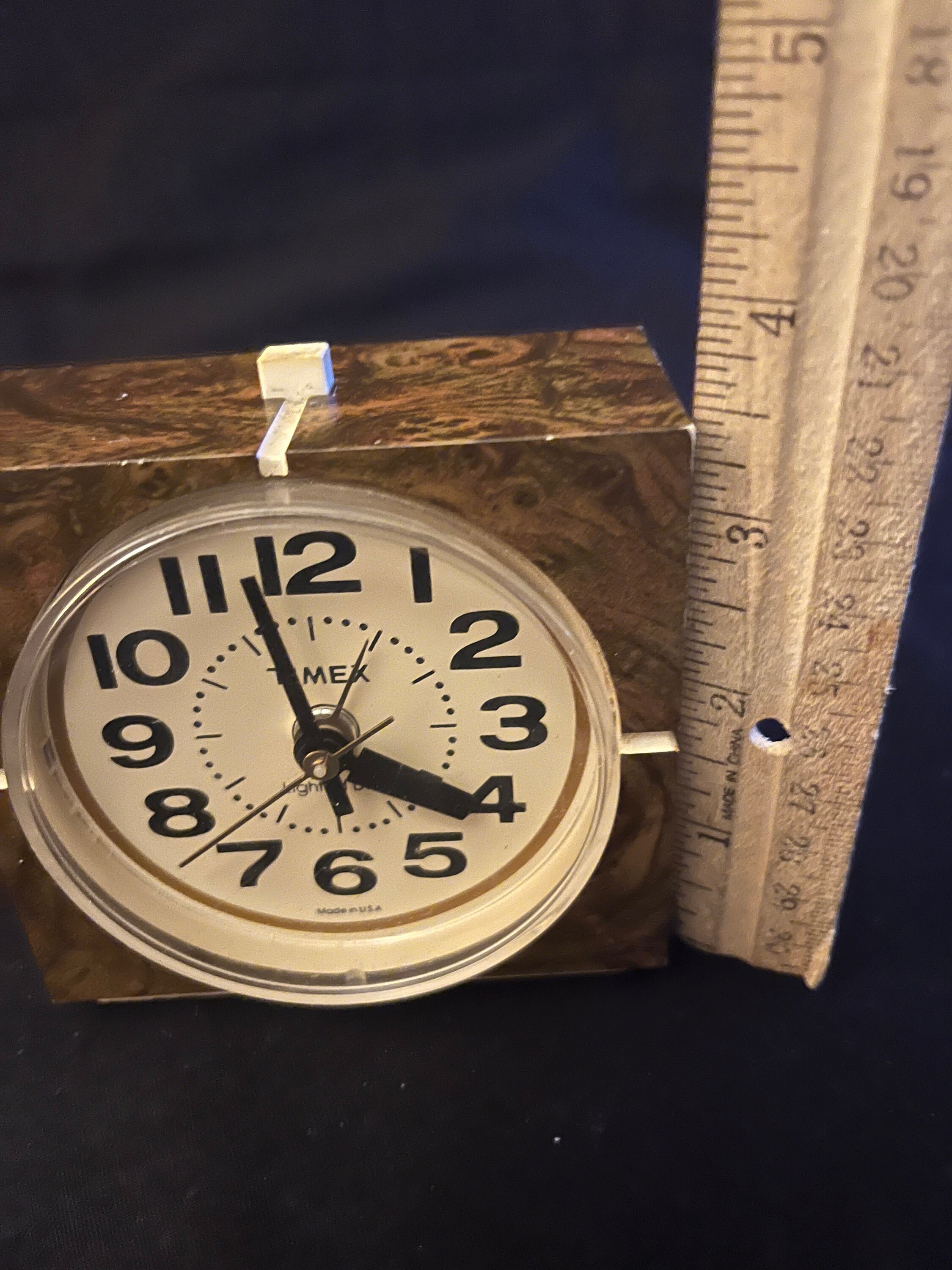 Timex Alarm Clock 1970s Vintage Model 7417-4 Brown/cream - Etsy
