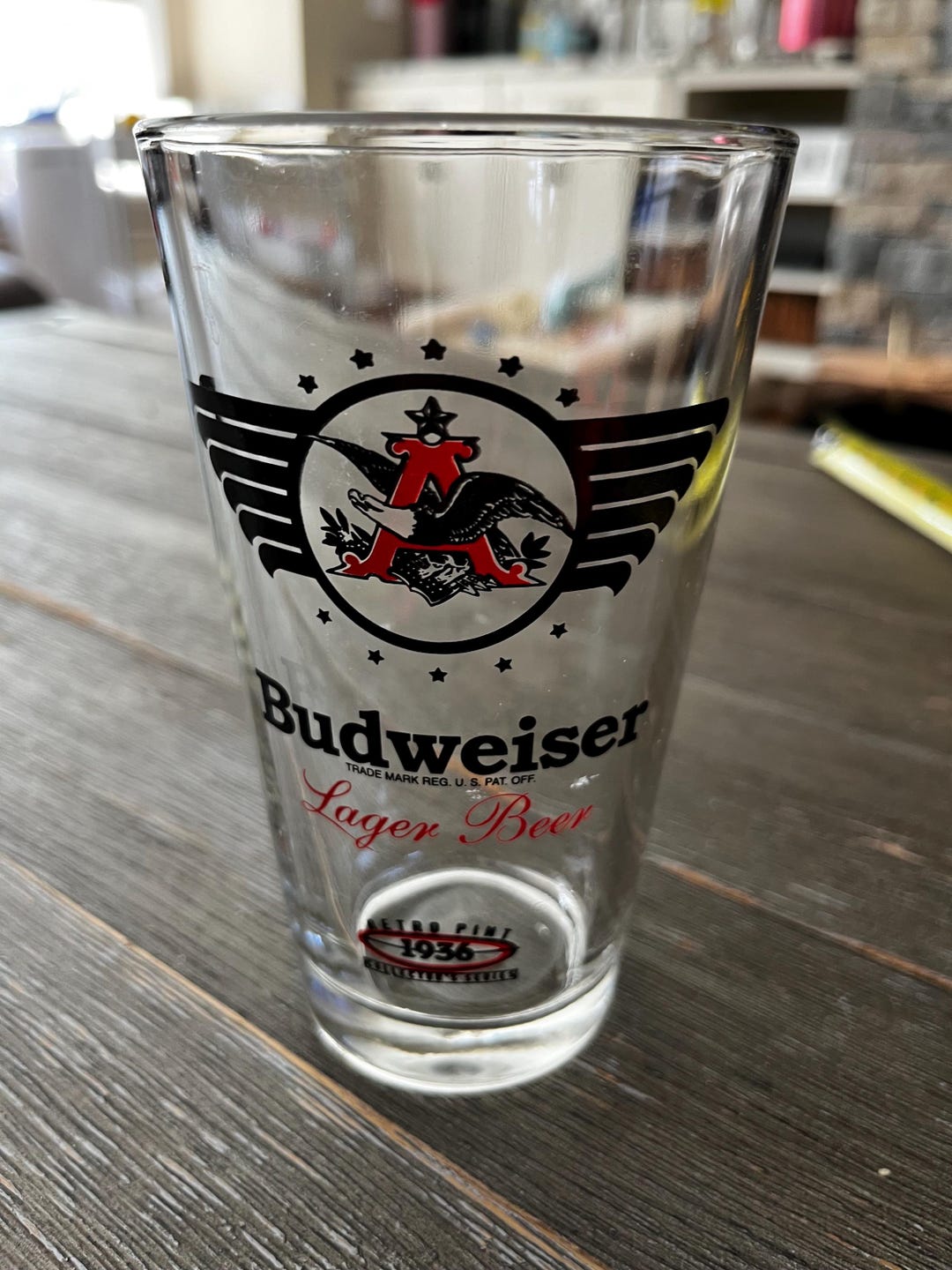 Budweiser Vintage Lager/beer Glass-retro Pint-1936-collector's Series ...