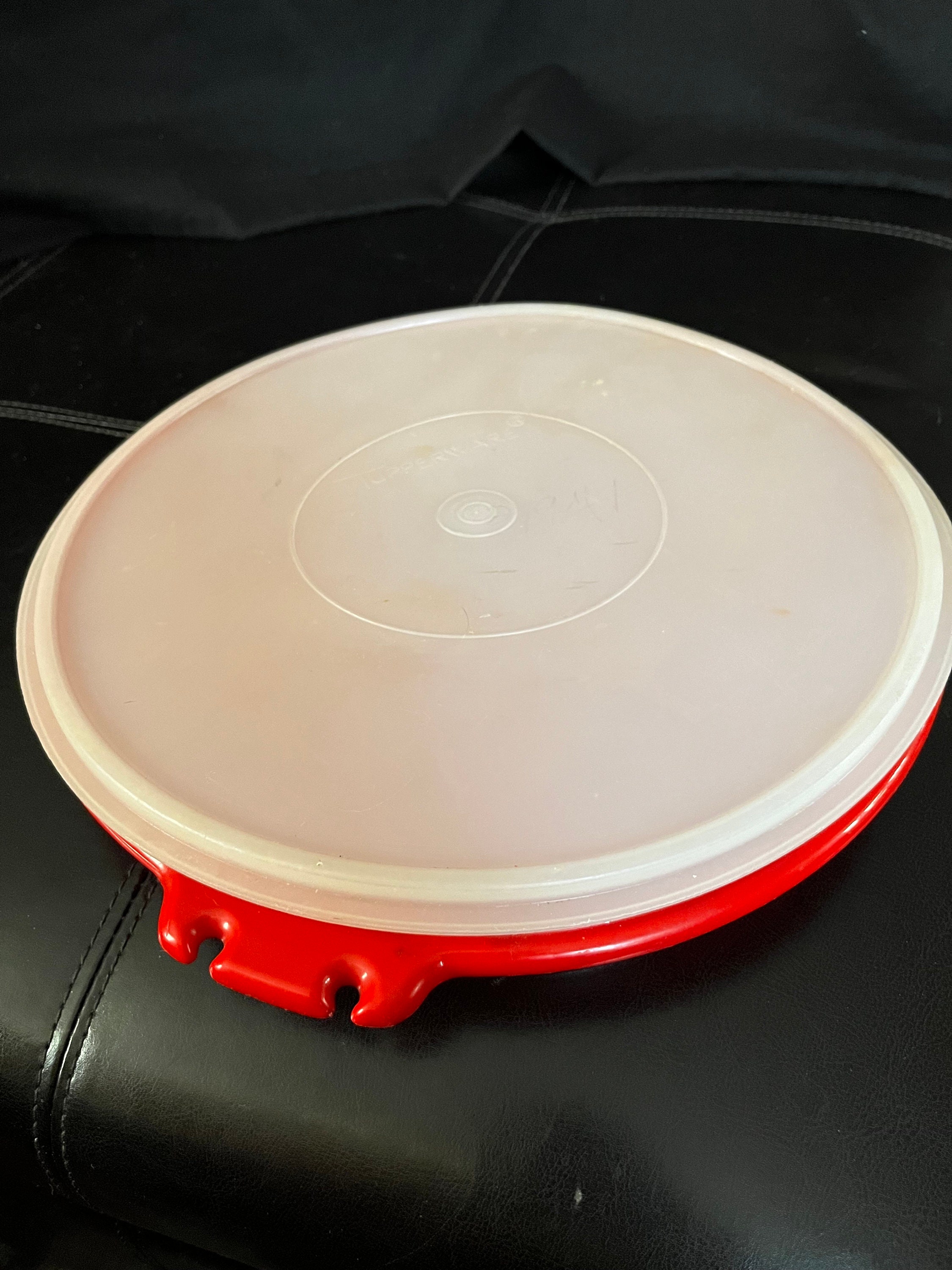 Tupperware Vintage Red Serving Tray With Lid-divided Into 7 Parts - Etsy