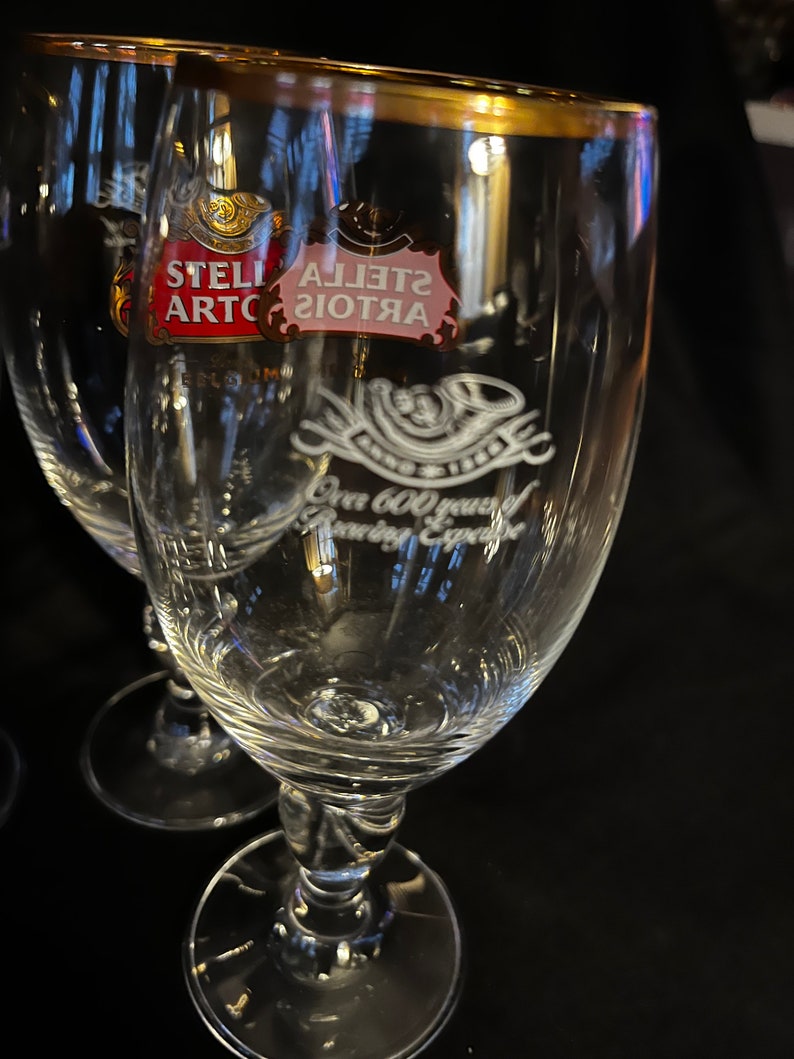 Stella Artois Beer Drinking Glass- Star Stemmed- Belgium 33cl 1366 ...