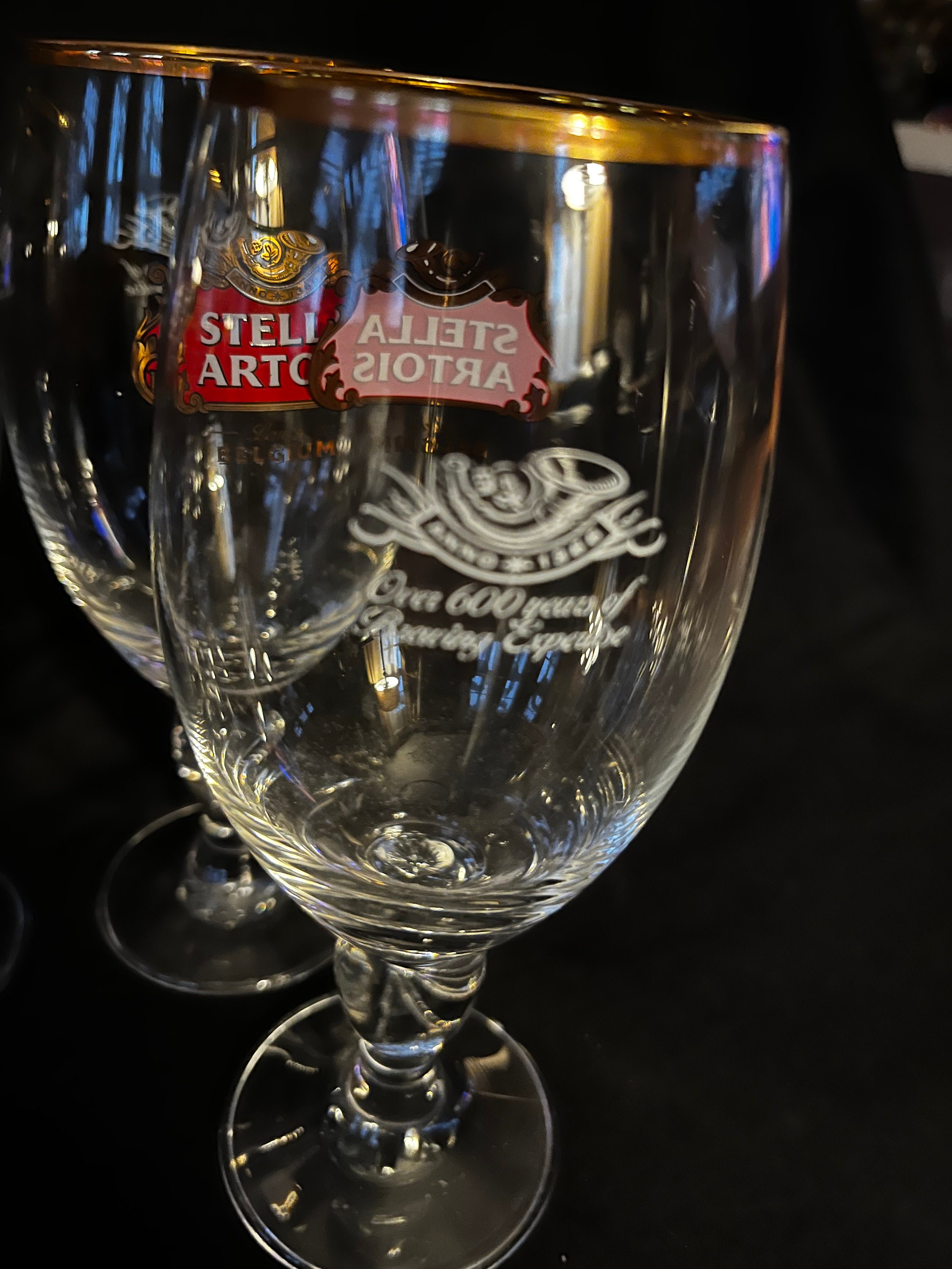 Stella Artois Beer Drinking Glass- Star Stemmed- Belgium 33cl 1366 ...