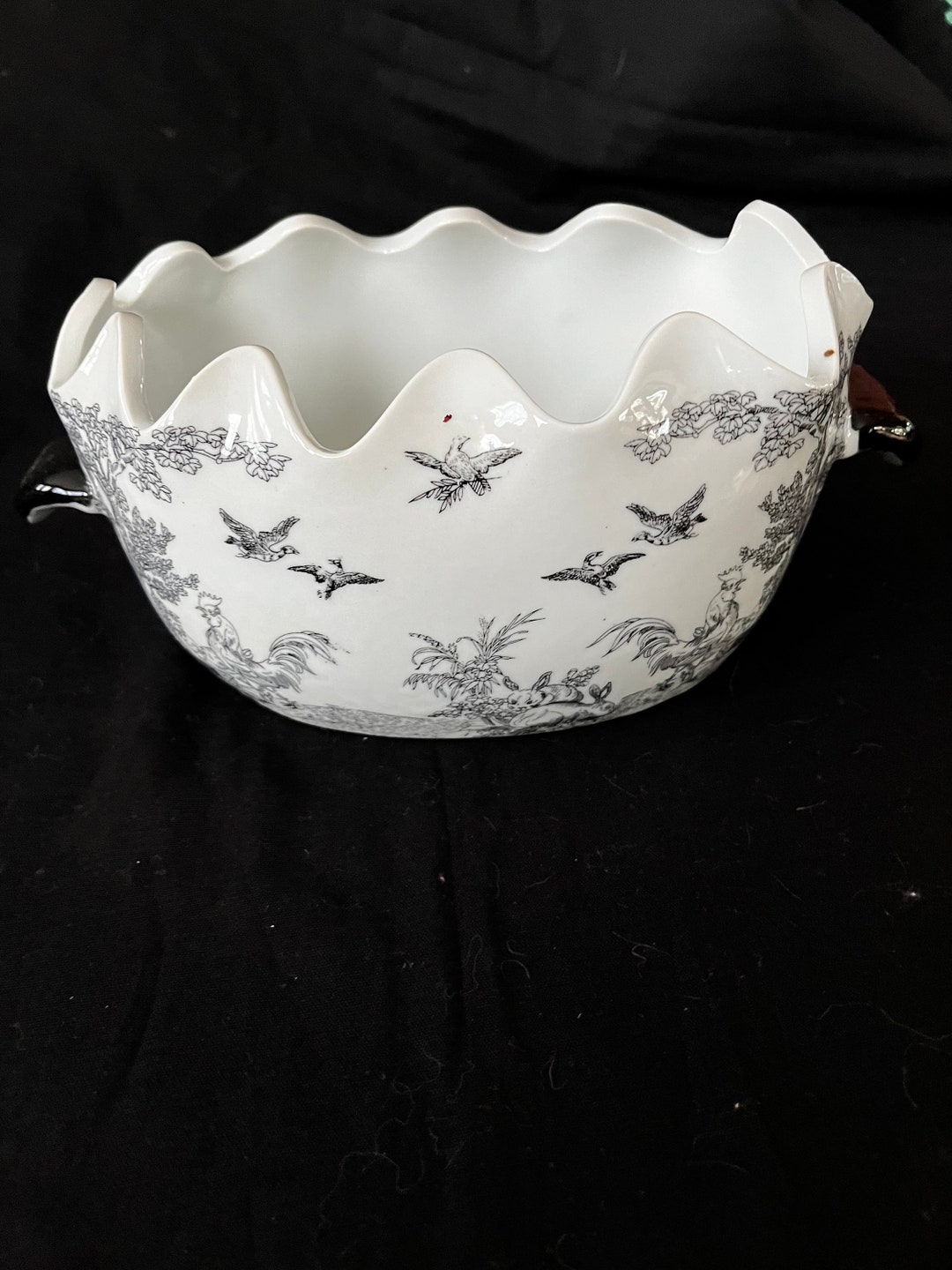 Chinese Dechang Taoci-porcelain Vase-vintage 9x4.5” Scalloped Top 1930 ...