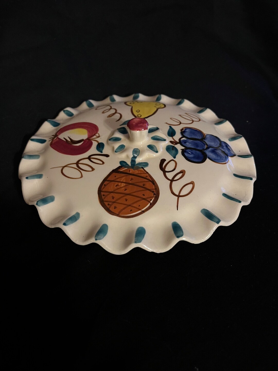 Purinton Slip Ware Beautiful Covered Vintage Cover ONLY 8.5 Inch ...