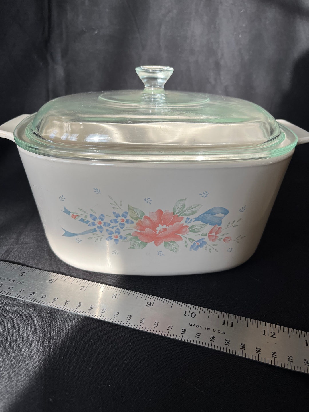 Corning Ware “symphony” A-3-B Covered Casserole With P-9-C-1 Clear Lid ...