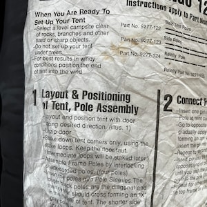 Coleman Durango 12’X7’ Tent-part Number #9277–127-kept in 2 Nylon Bags ...