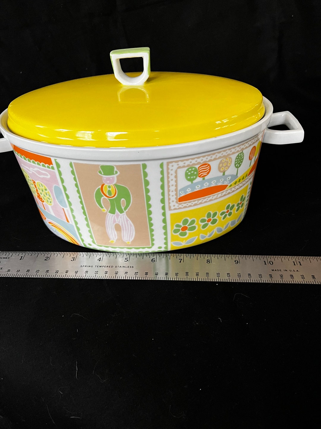 Shafford Oven-to-table “the Little Farm” 5” Deep Casserole Dish W/lid ...
