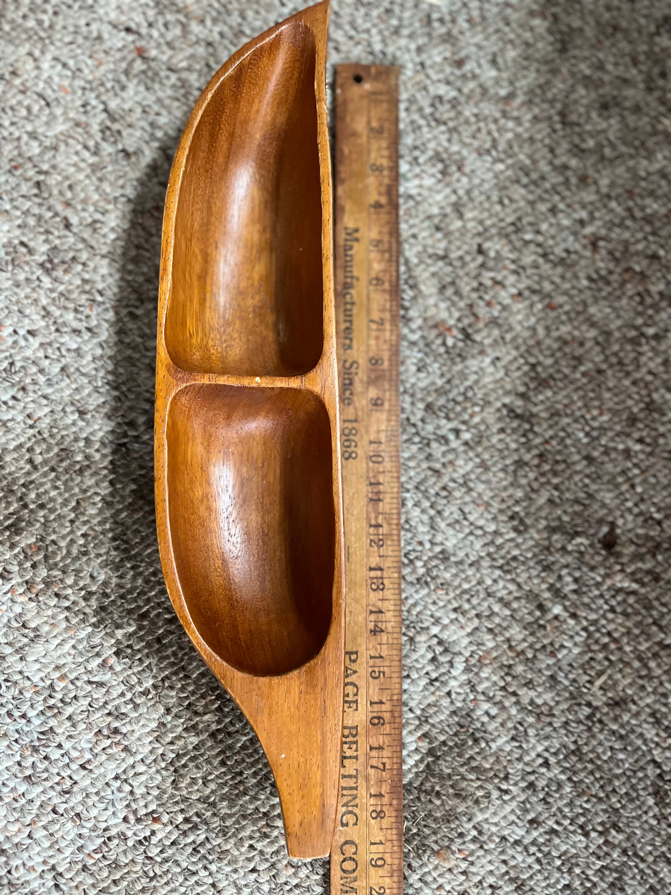 MCM Vintage Wooden Monkey Pod Dish - Etsy