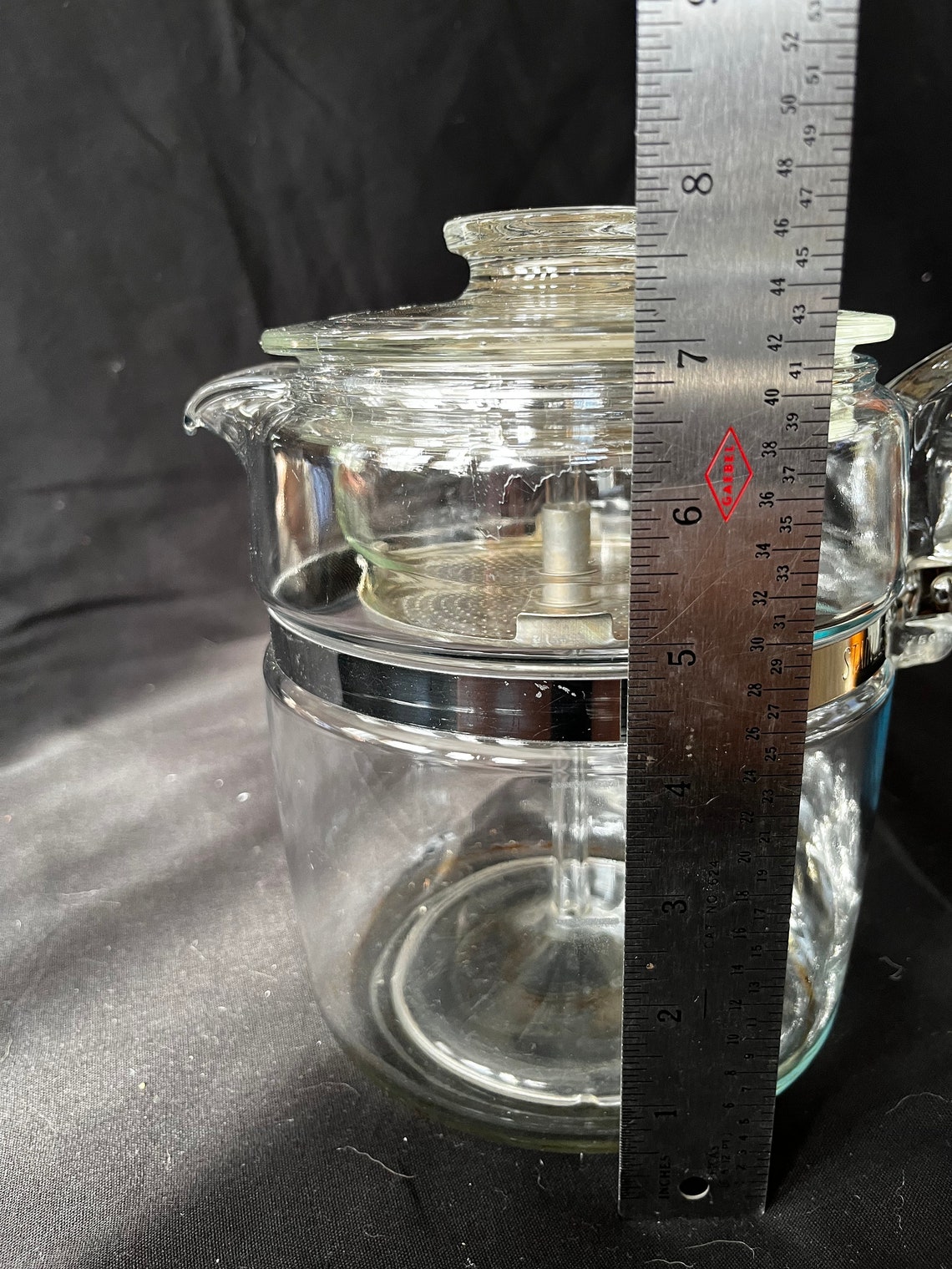 Pyrex Vintage Flameware 9 Cup Clear Glass Coffee Pot/percolator 7759-B ...