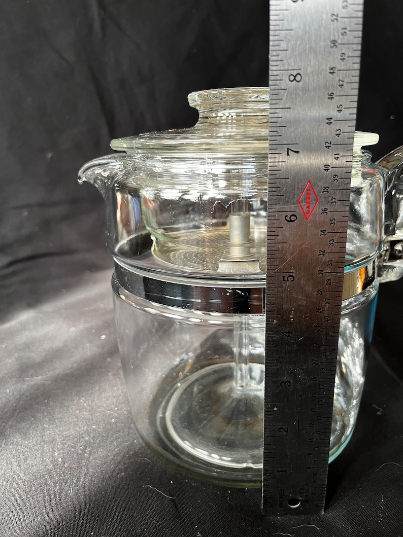 Pyrex Vintage Flameware 9 Cup Clear Glass Coffee Pot/percolator 7759-B ...