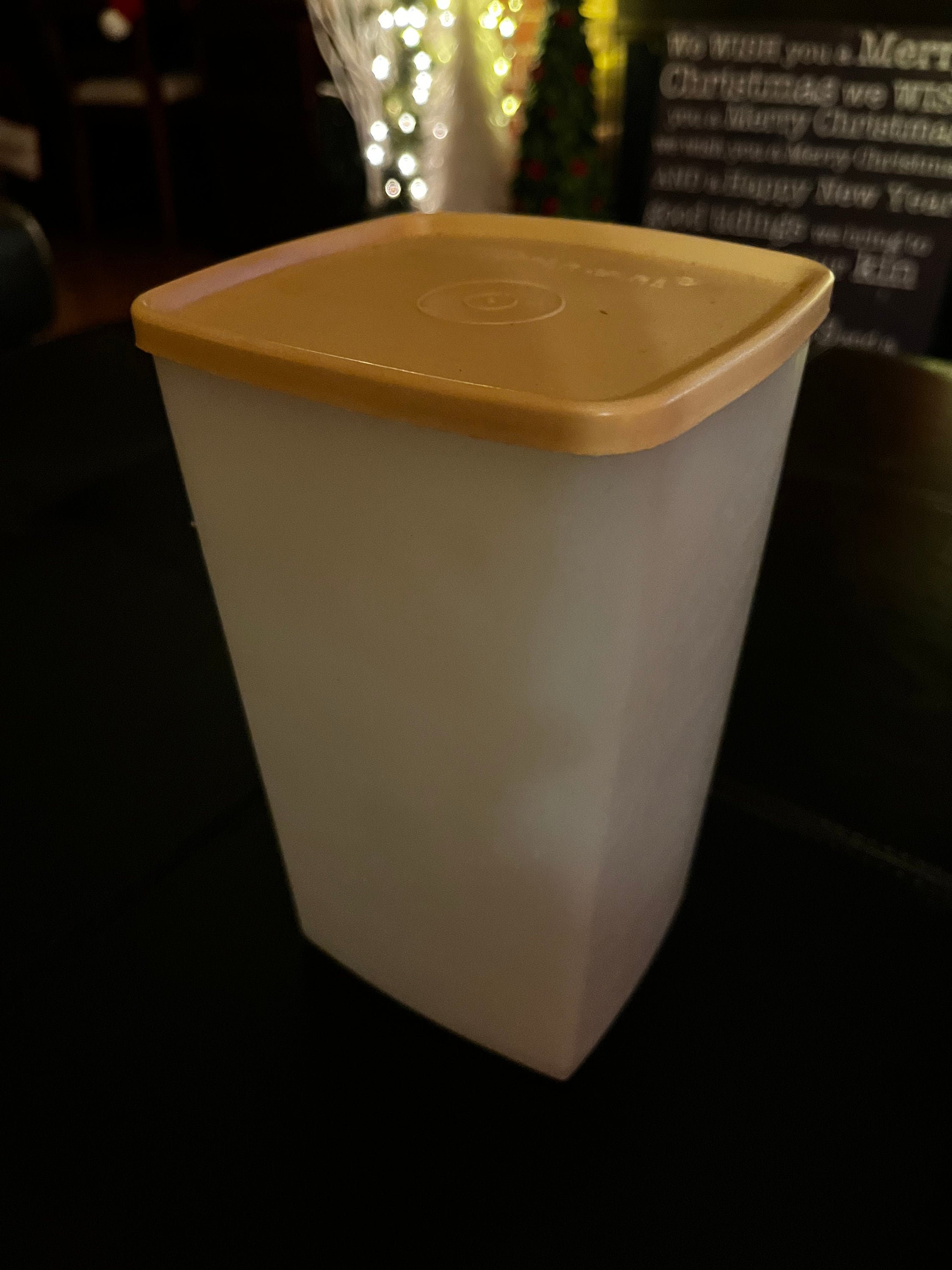 Tupperware #313-1 Freezer Containers W/almond Lid-square Tall Rectangle ...