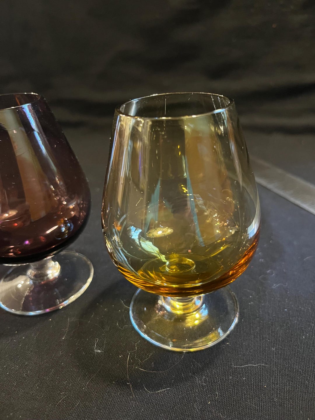 Mini- Cordial Glasses-brandy Snifters-3 Colors-amber/yellow-purple ...