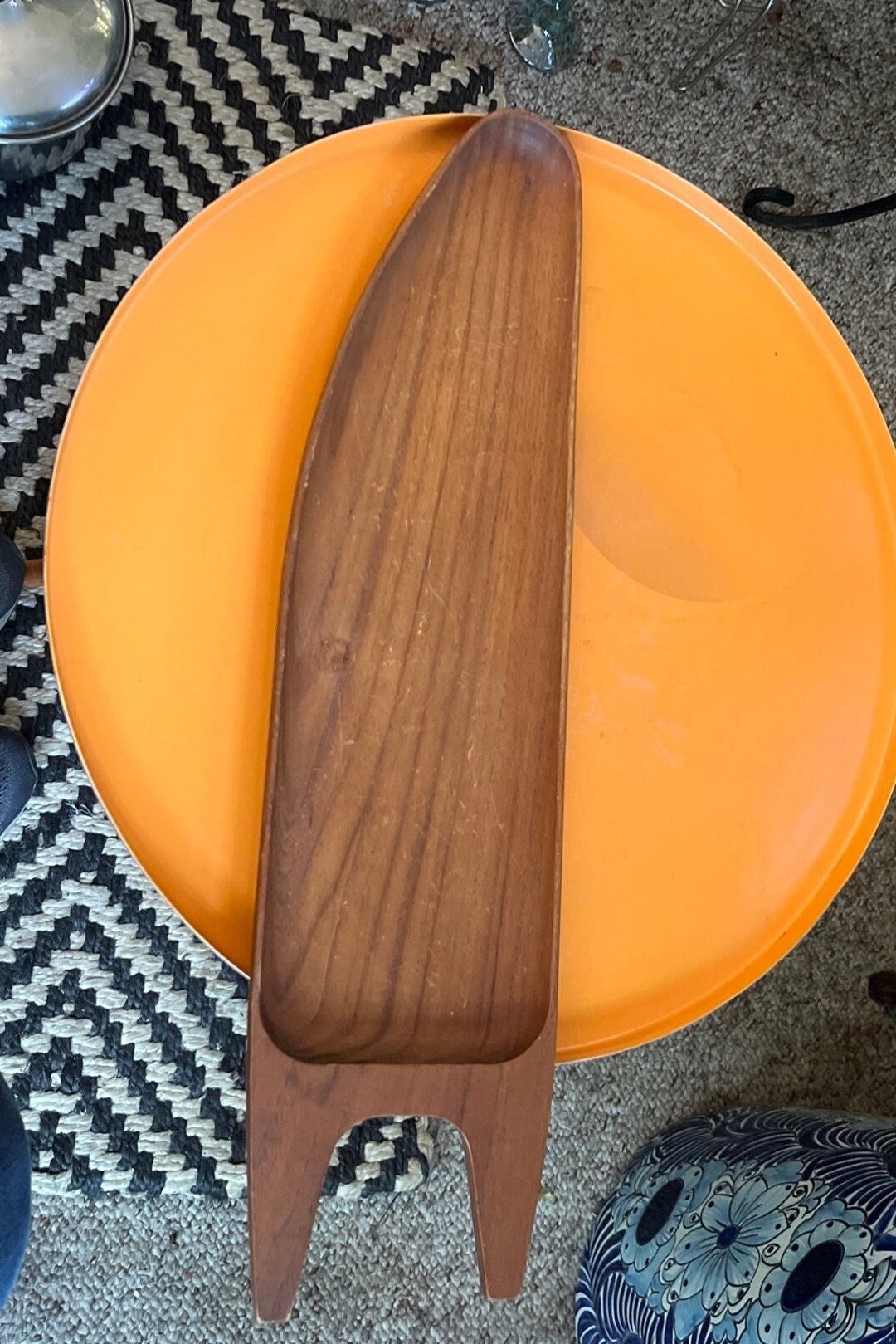 Digsmed MCM Tribal Tray-used,but in Beautiful Shape, Long Wooden Bowl ...