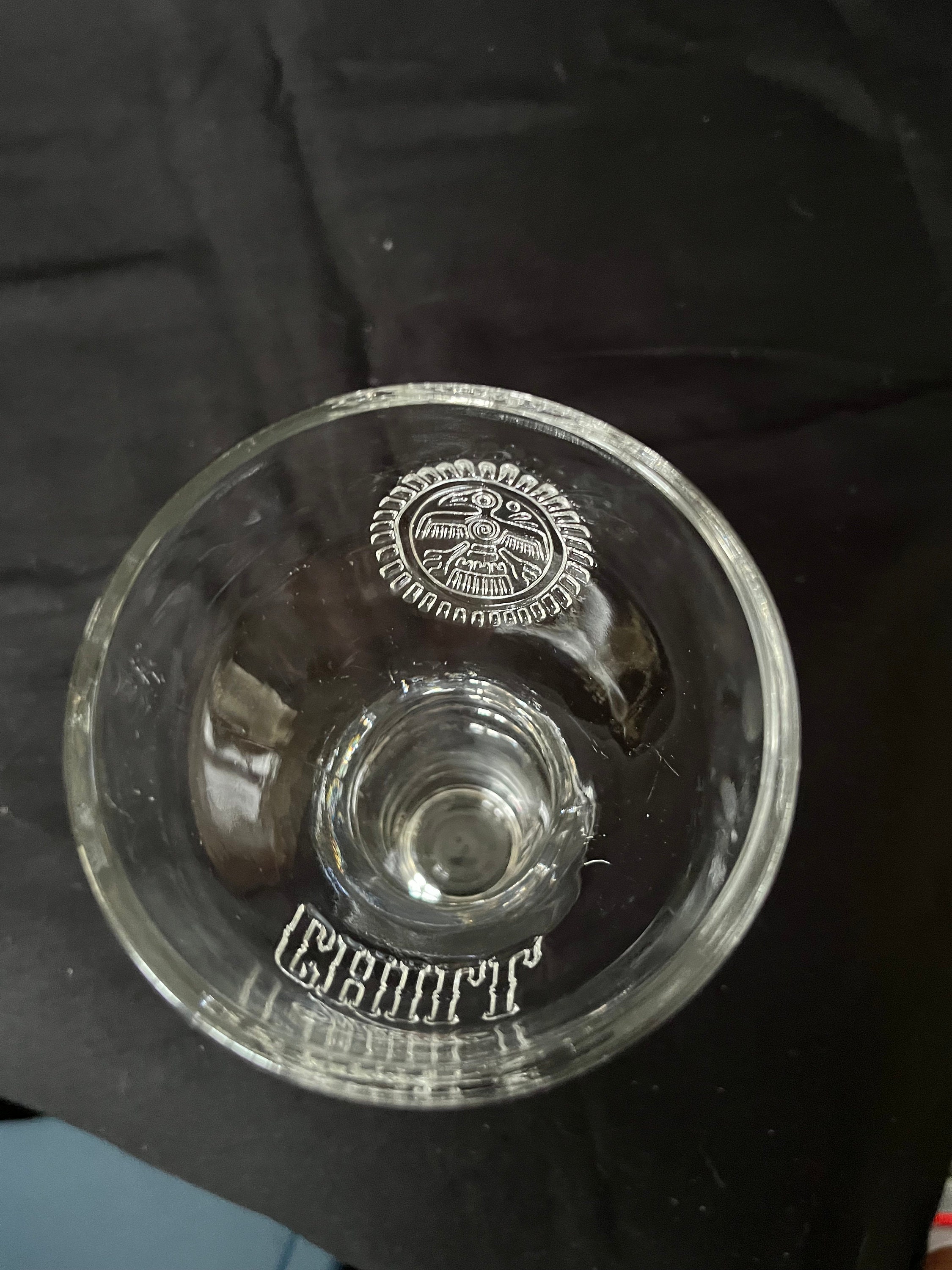 MILLER CHILL Beer Glass -very Heavy- Thunderbird Emblem 7.5" Tall 1 ...