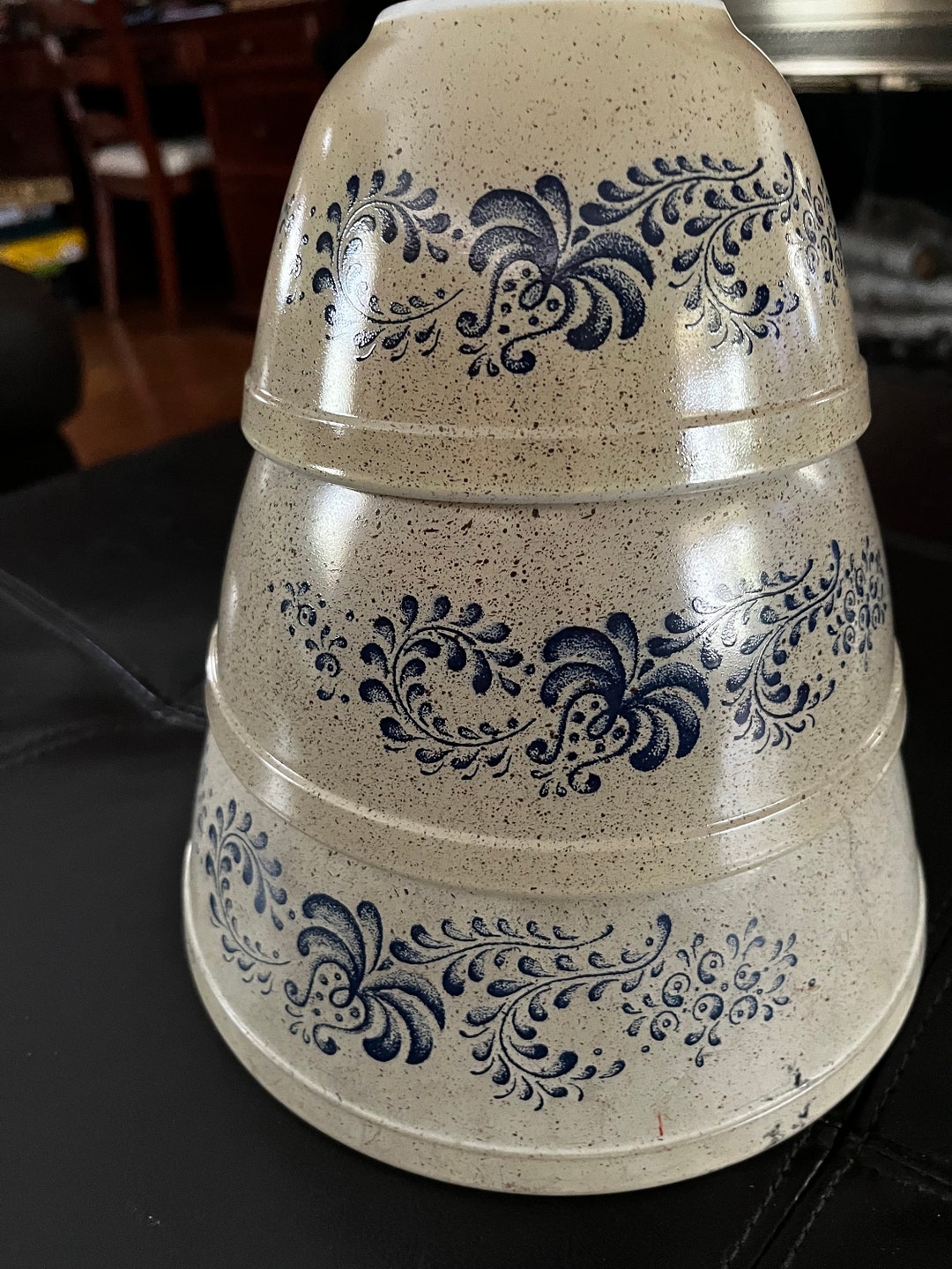 Pyrex-vintage Homestead Blue Cinderella-3 Nest/mixing Bowls Set 402 403 ...