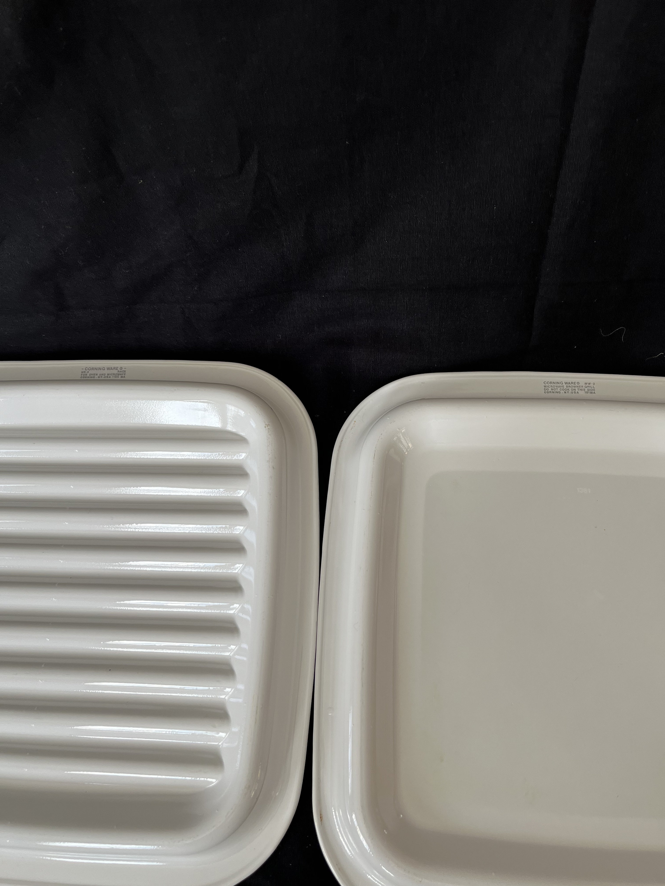 Corning Ware MW-2, MR-2 Microwave Rack & Browning Grill Tray-both/set ...