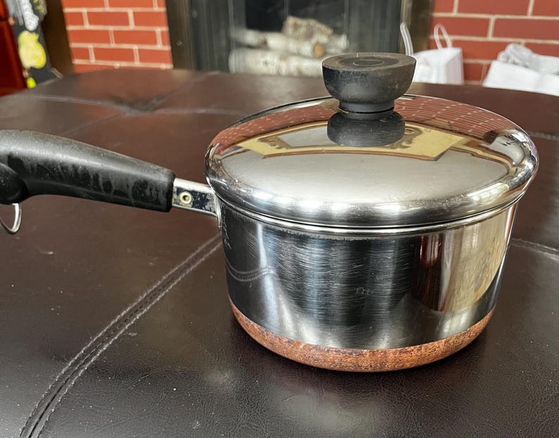 Revere Ware-copper Bottom-vintage-1939-1968 1.5 Qt. Pan W/lid - Etsy
