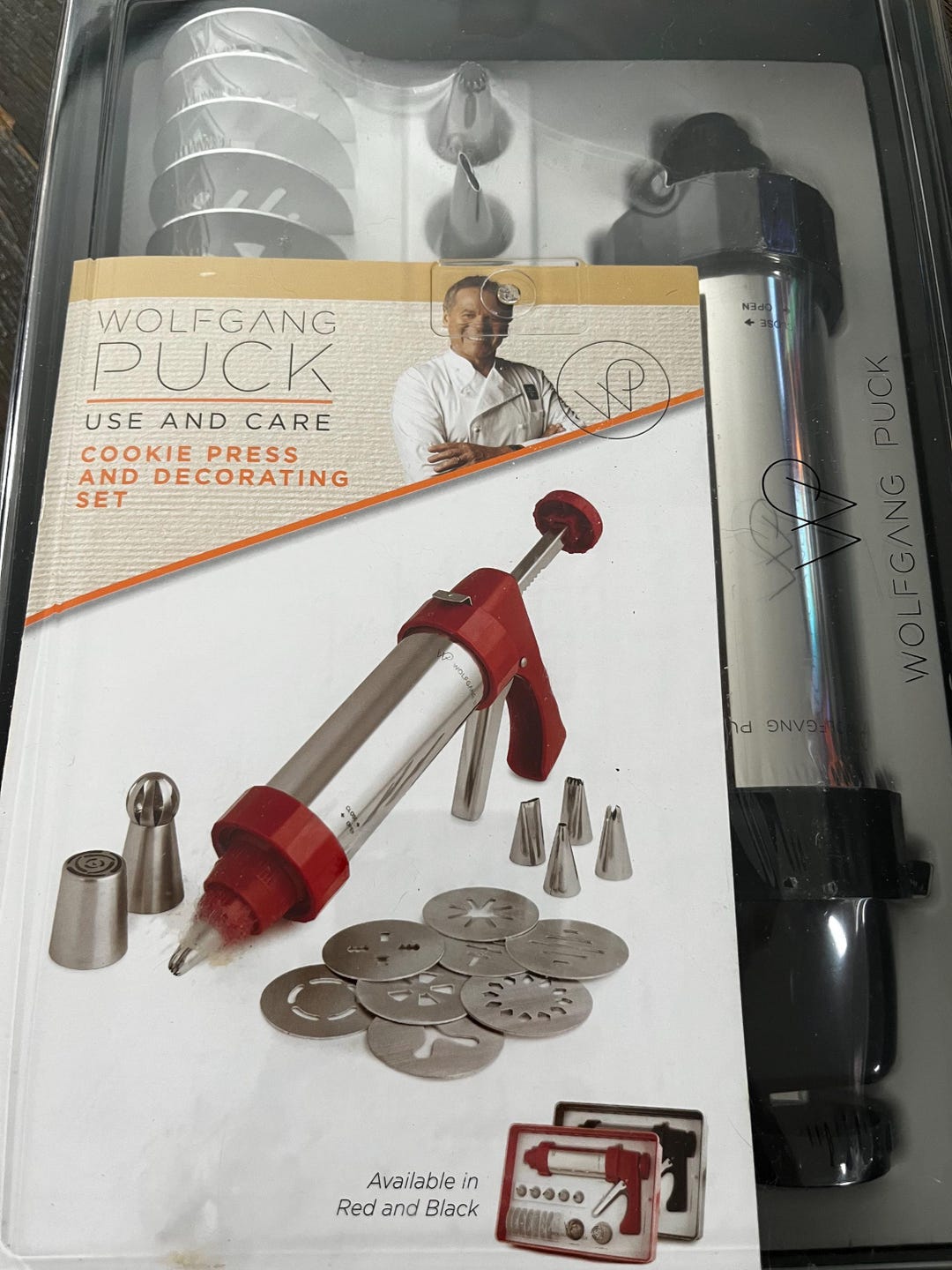 Wolfgang Puck-cookie Press and Decorating Set-new 23 Piece Black Set ...
