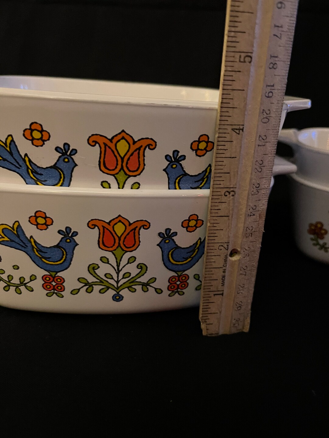 Corning Ware Country Festival Blue Bird Baking Dishes in 2 Sizes-4 ...