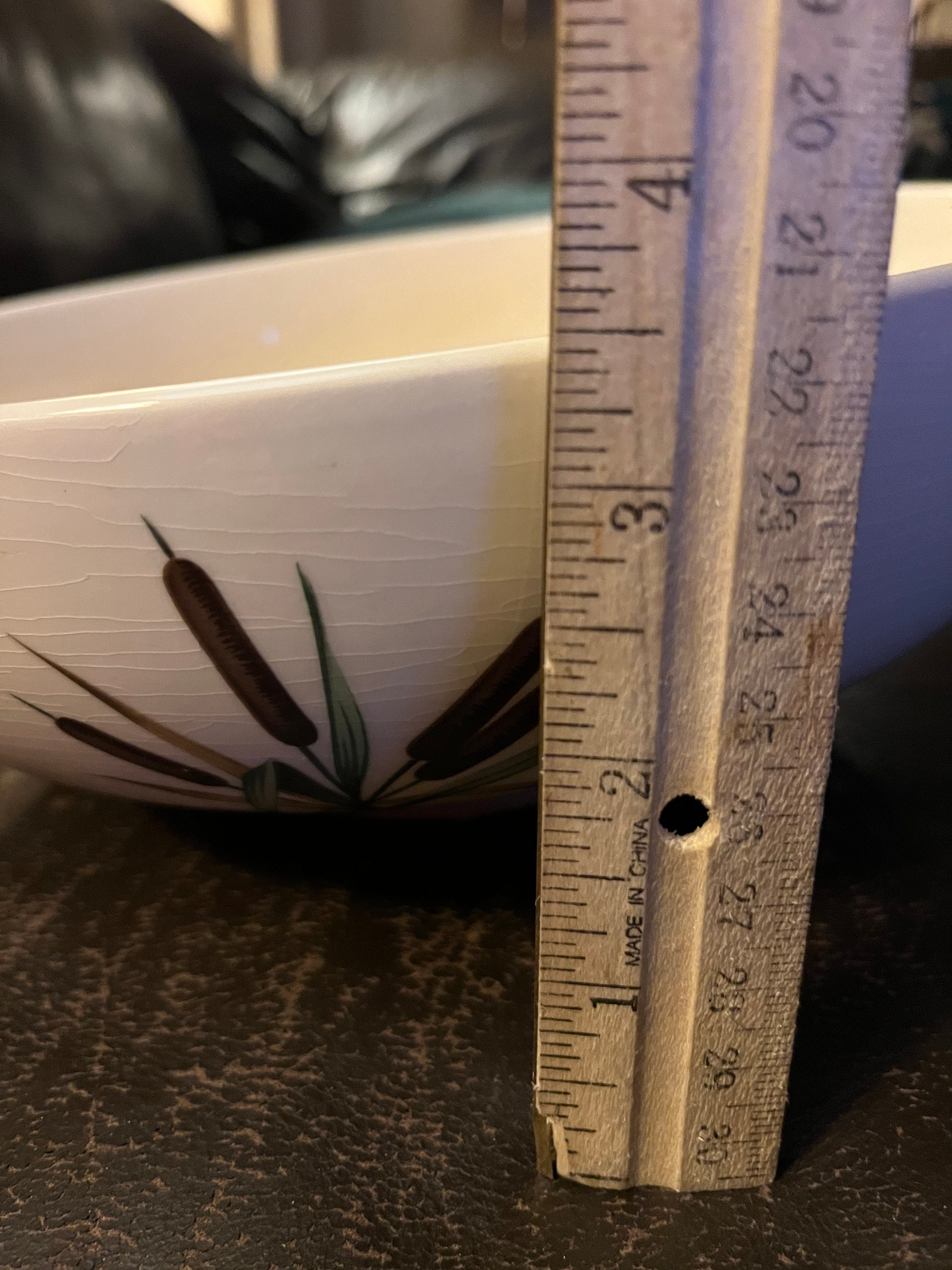 Universal Cambridge Vintage Cattail Brown/green Pattern Pottery- 9 1/2 ...