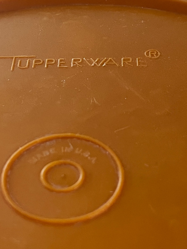 Tupperware Vintage Bowl Set, 235-21 Clear Bowl, & Orange Harvest Lid ...