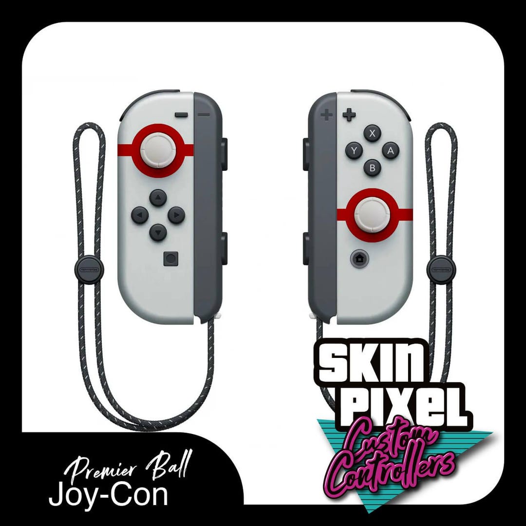 Premier Ball Pokemon Poke Ball Joy-con Custom DIY Shells for Nintendo ...