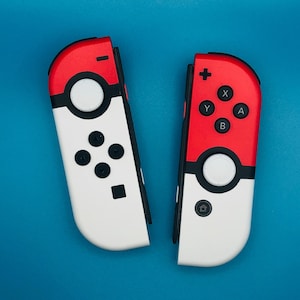 Classic Red Pokemon Poke Ball Joy-con Custom DIY Shells for Nintendo ...